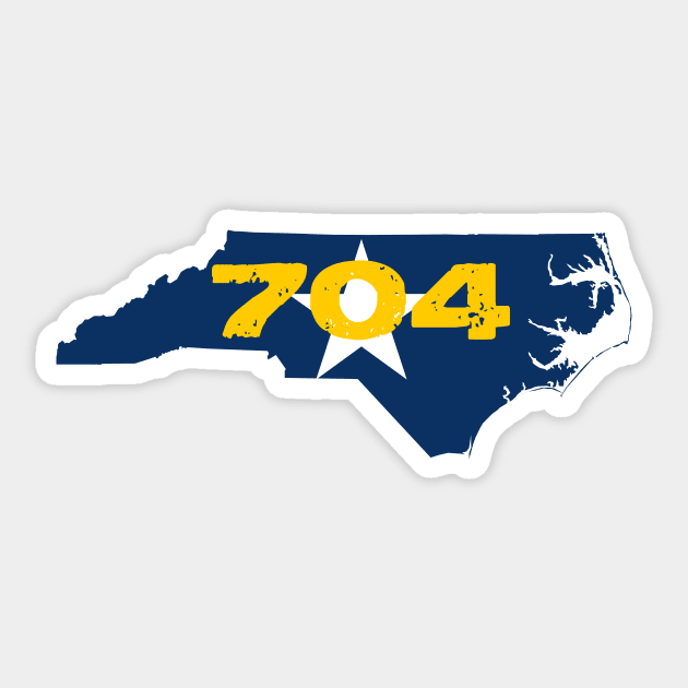 704 - NC Flag - North Carolina - Sticker | TeePublic